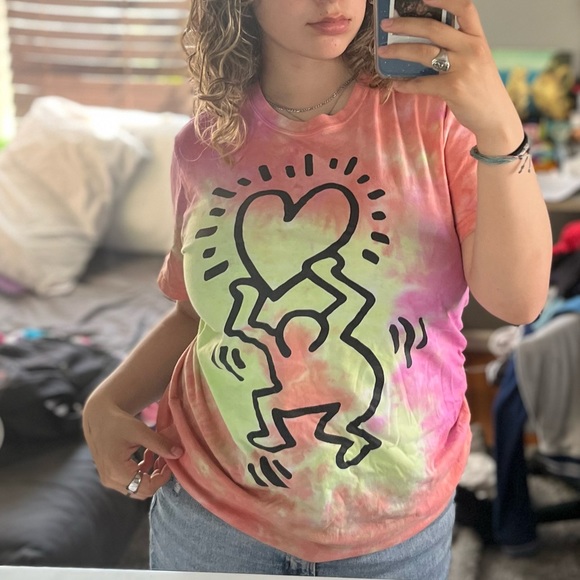 Tops | Keith Haring Tye Dye T Shirt | Poshmark